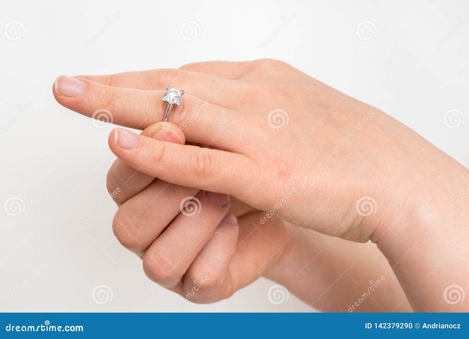 Woman Take Off Wedding Ring Stock Photo - Image of finished, splitting ...
