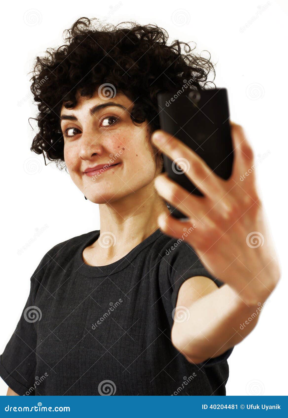 Woman Takes A Self Portrait Stock Image Image Of Cute Taking 40204481