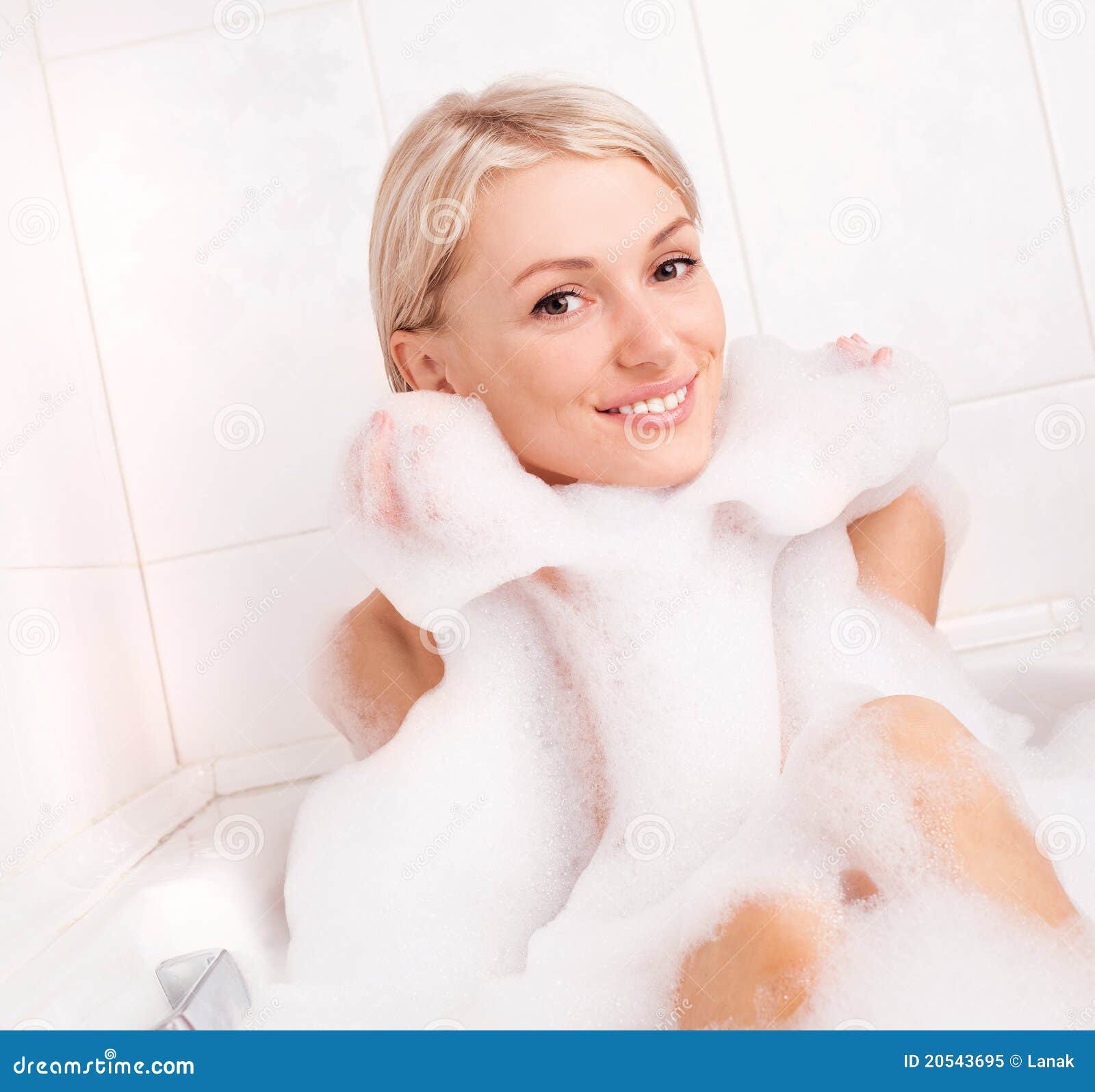 Woman taking a bath stock image. Image of care, cleanse - 20543695