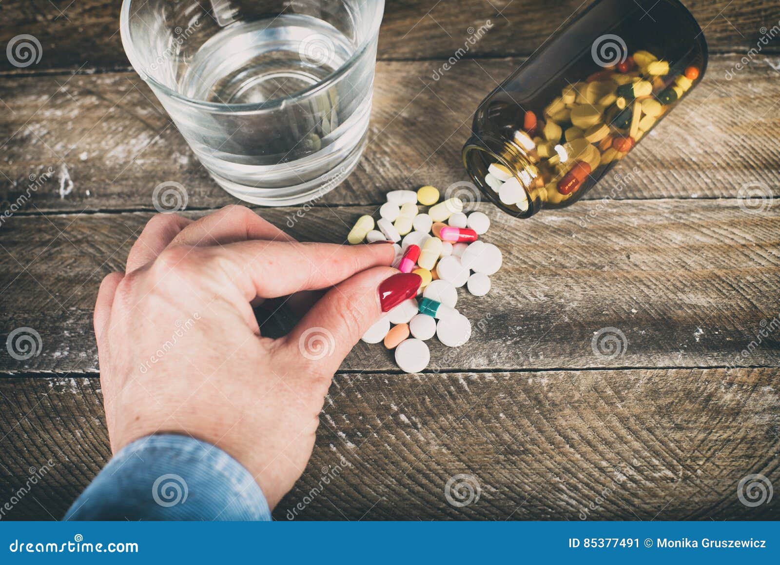 Woman taking drugs stock image. Image of lavage, drug - 85377491