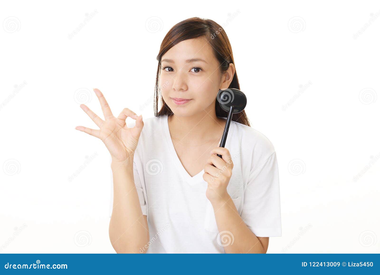 Woman taking an eye test stock image. Image of hospital - 122413009