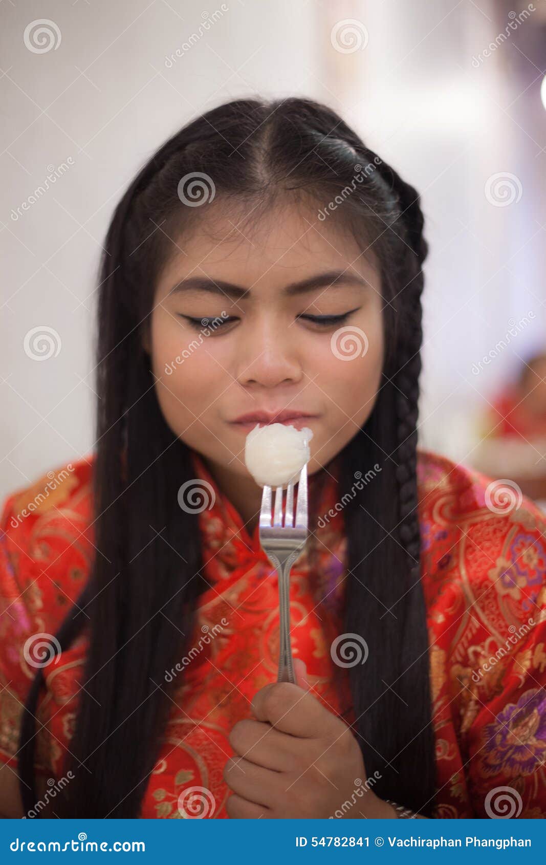 Woman taking a fork. stock image. Image of lifestyle - 54782841