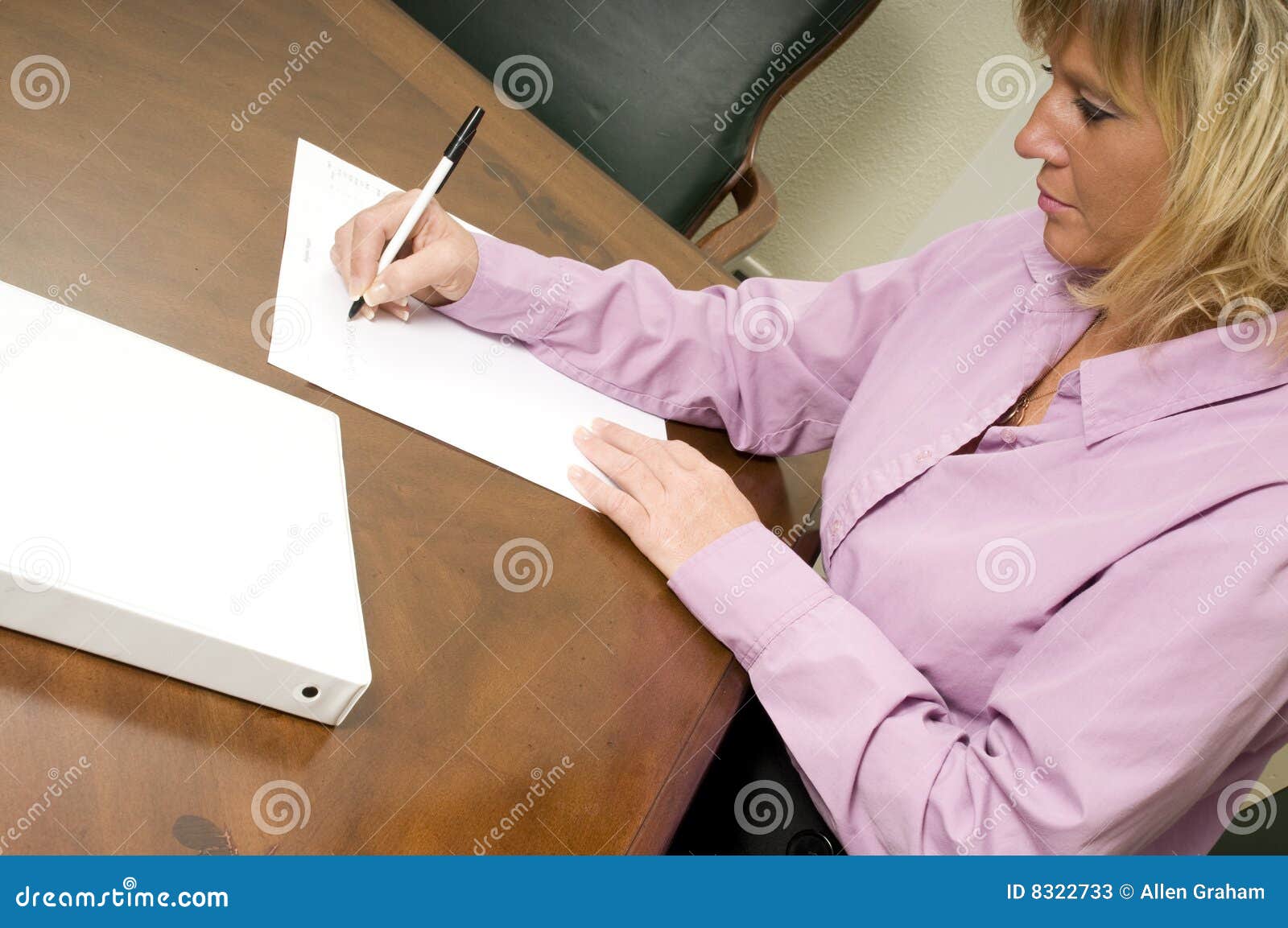 Woman taking notes stock image. Image of financial, intelligent - 8322733