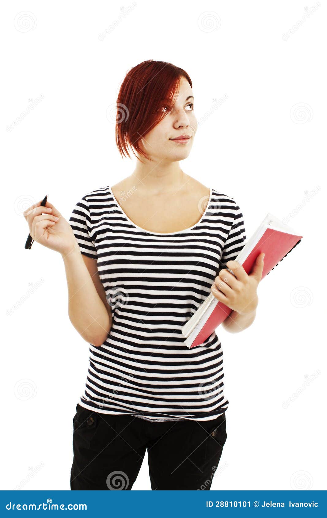 Woman Taking Notes Smirk Her Face Stock Photos - Free & Royalty-Free ...