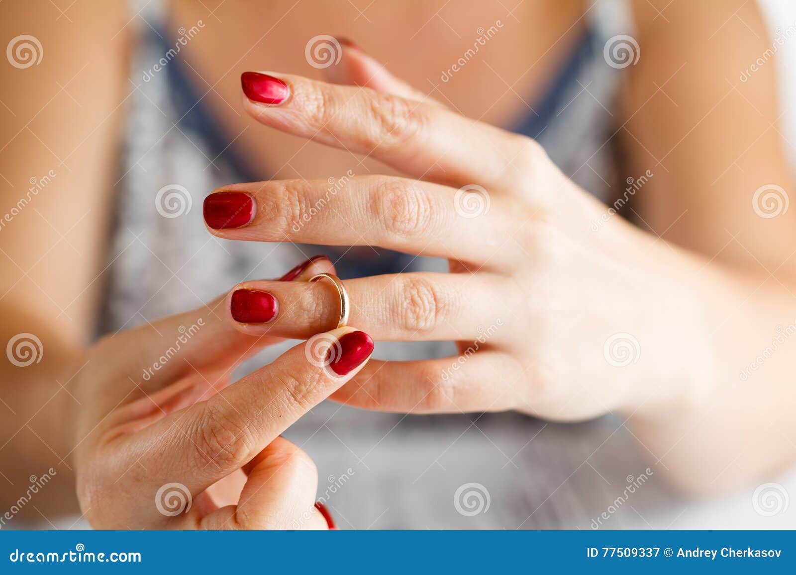 Woman is Taking Off the Ring from Hand Stock Image - Image of conflict ...