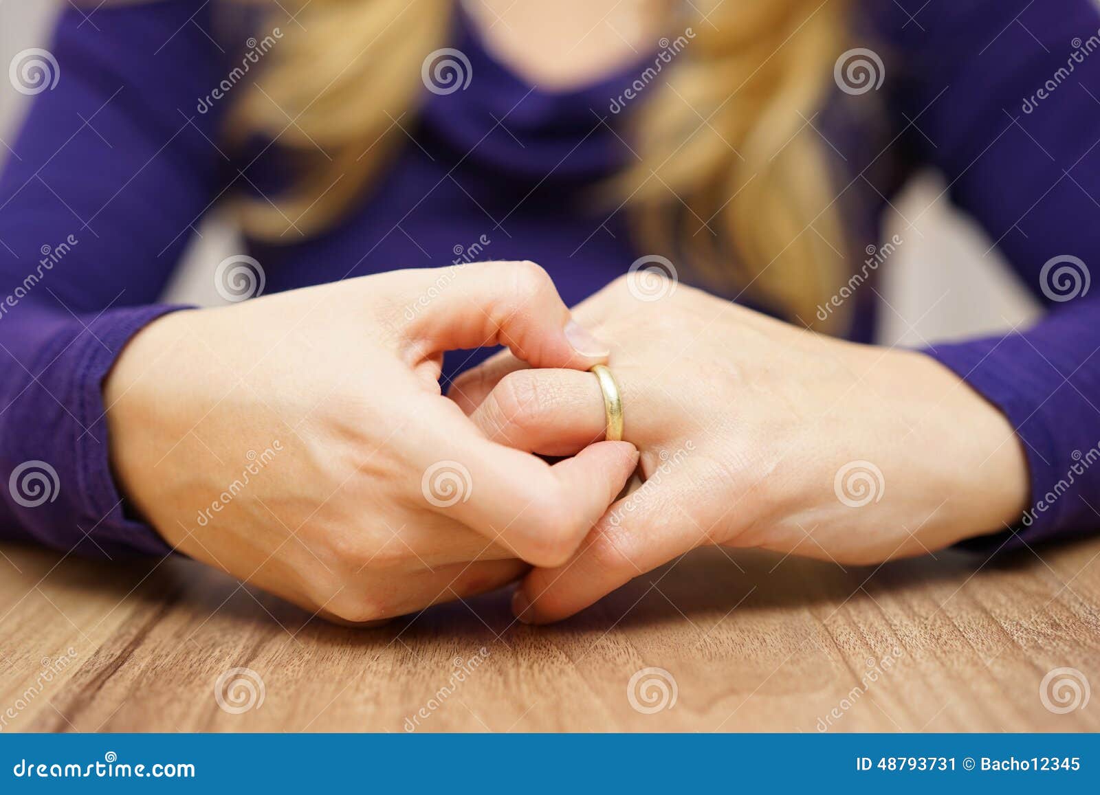Woman is Taking Off the Wedding Ring Stock Image - Image of change ...