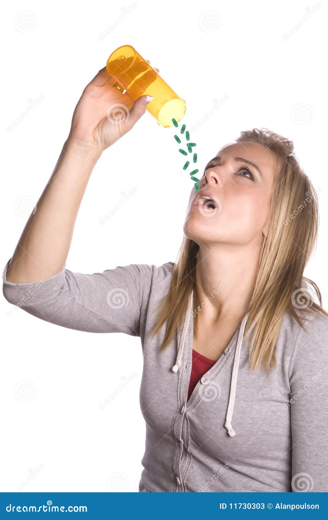 Woman taking pills stock image. Image of overdose, backgrounds - 11730303