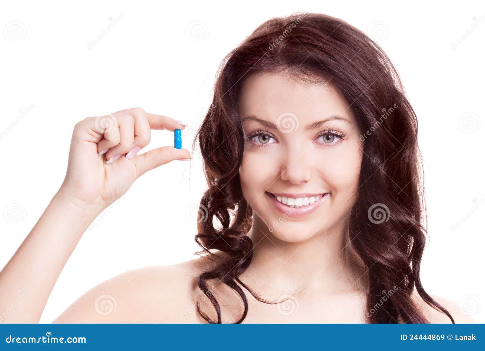 Woman taking pills stock image. Image of patient, pretty - 24444869