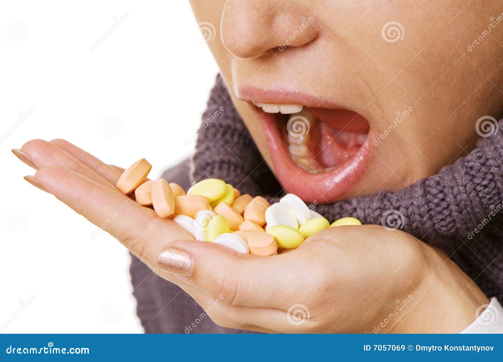 Man Taking Pills And Drinking Royalty-Free Stock Image | CartoonDealer ...