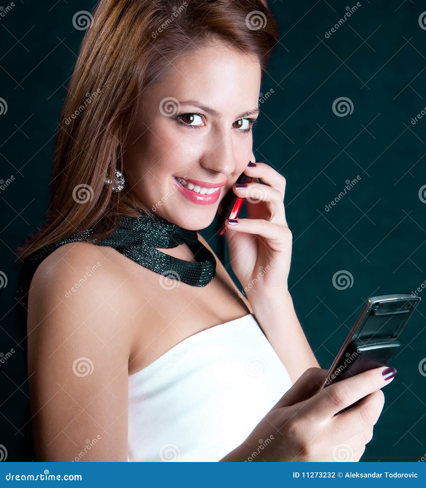 Woman Talk on the Mobile Phone Stock Photo - Image of beauty, lovely ...