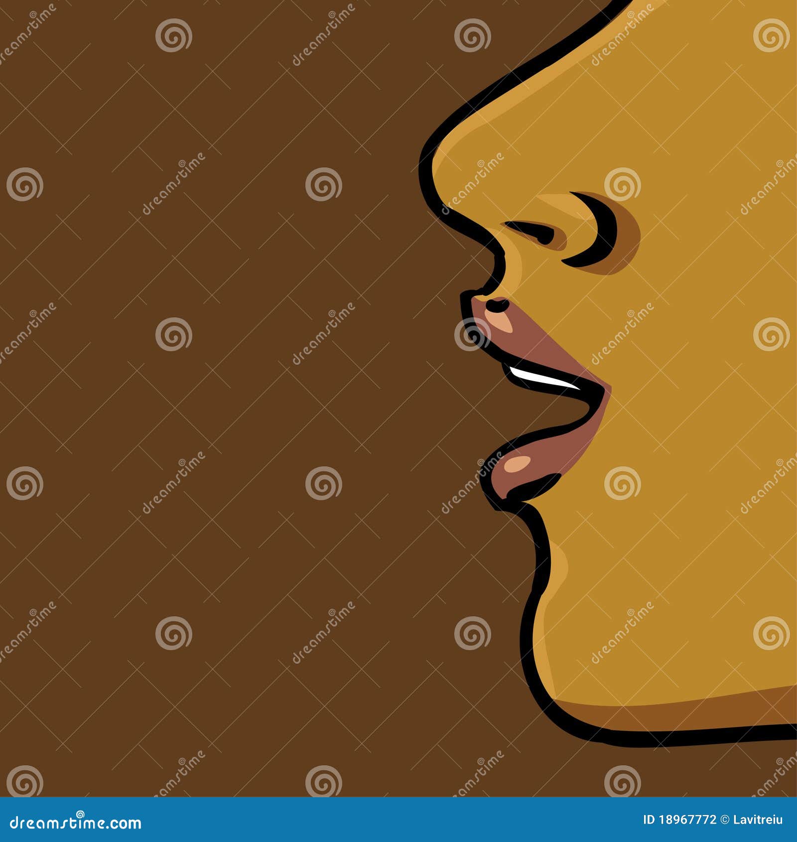 Woman talking stock vector. Illustration of face, drawing - 18967772