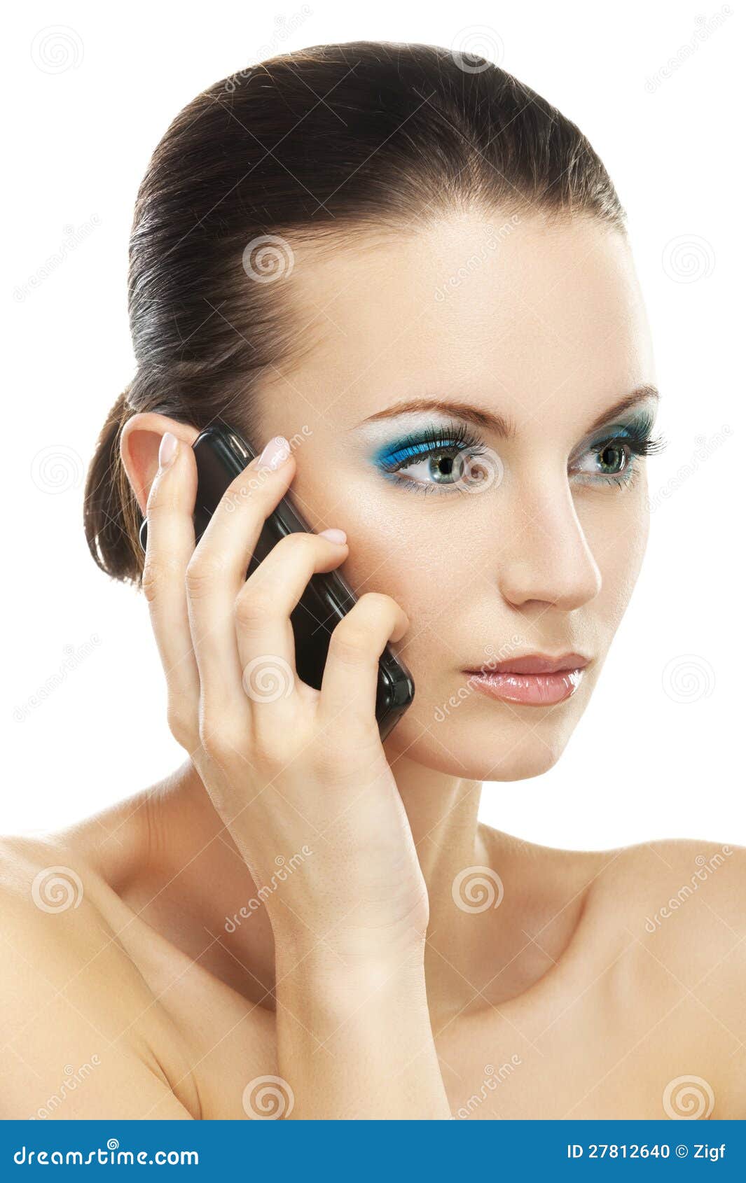Woman Talking on Cell Phone Stock Photo - Image of human, cellular ...