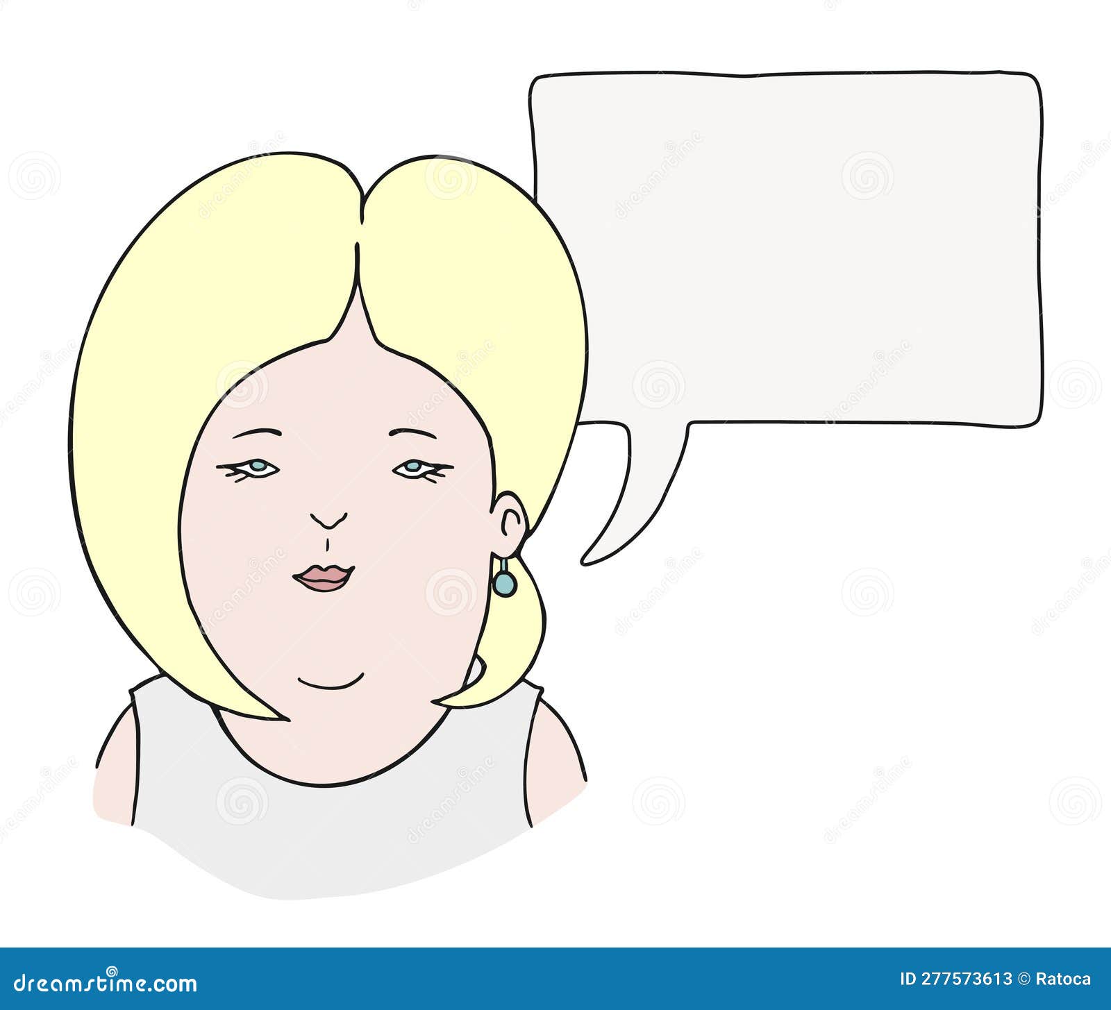 Woman talking draw stock vector. Illustration of showing - 277573613