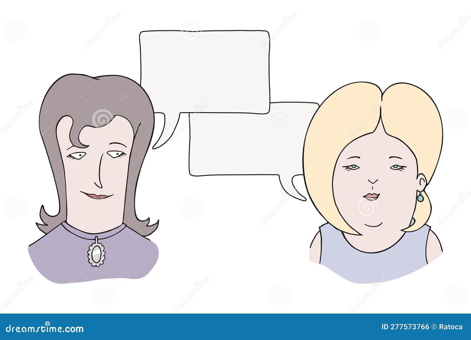 Woman talking draw stock vector. Illustration of pretty - 277573766