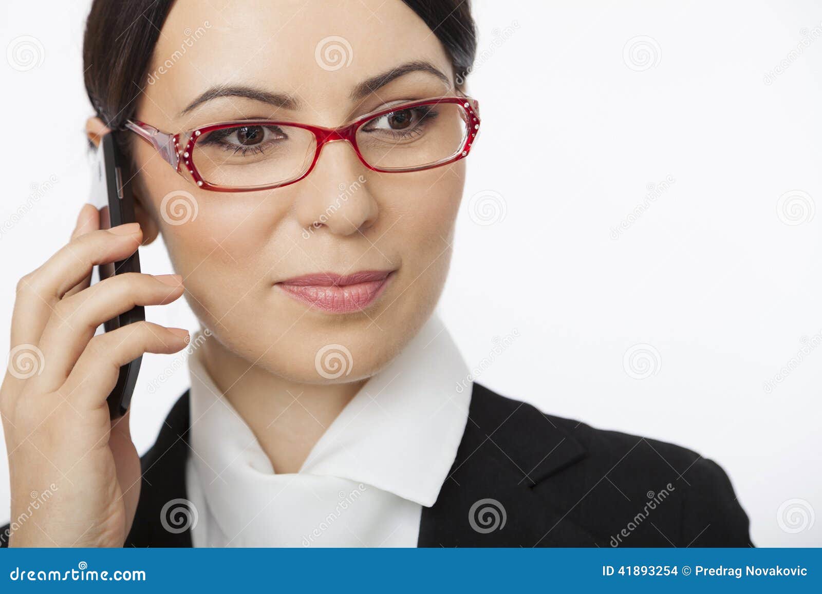 Woman Talking Over Cellphone Stock Photo - Image of grinning, cheerful ...
