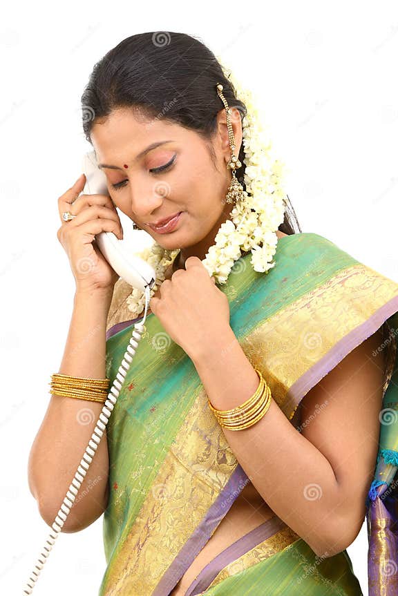 Woman talking with phone stock photo. Image of highlights - 8614252