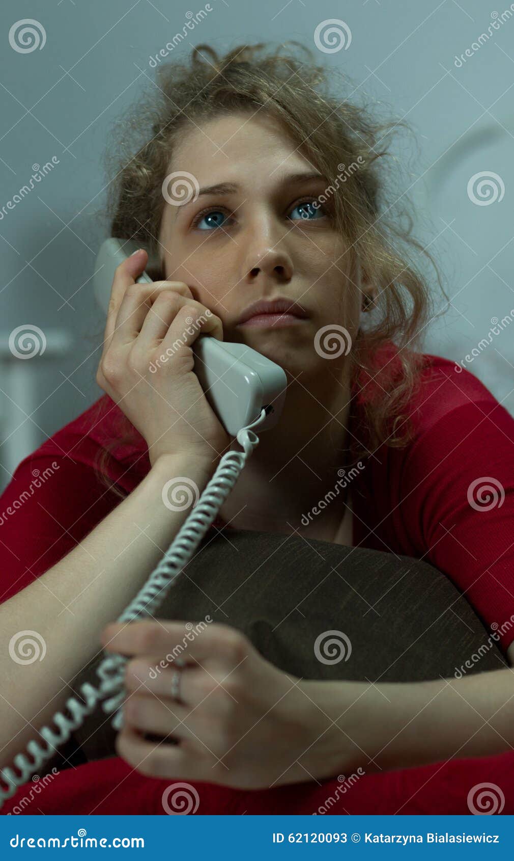Woman talking on the phone stock image. Image of couch - 62120093