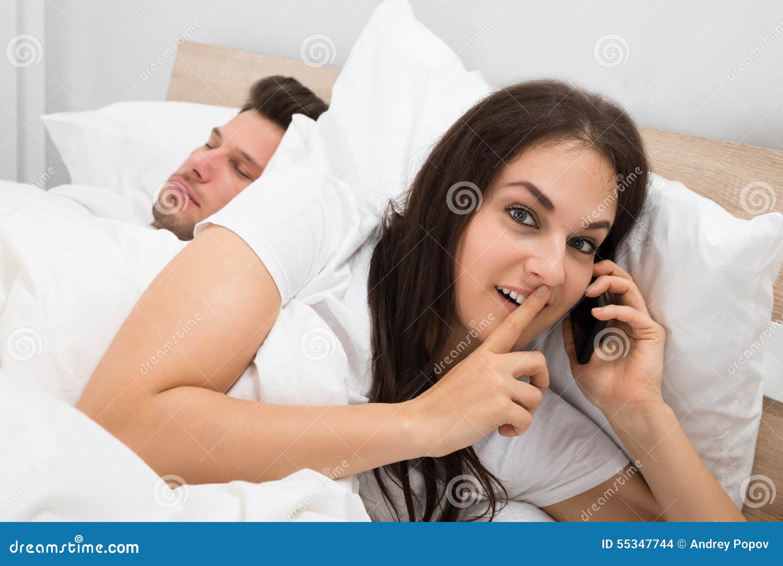 Woman Talking Privately on Cellphone Stock Photo - Image of cheating ...