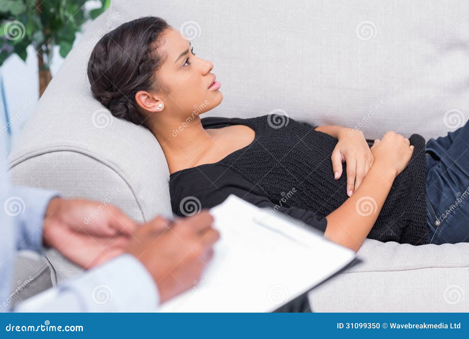 Woman Talking during Therapy Session Stock Photo - Image of speaking ...