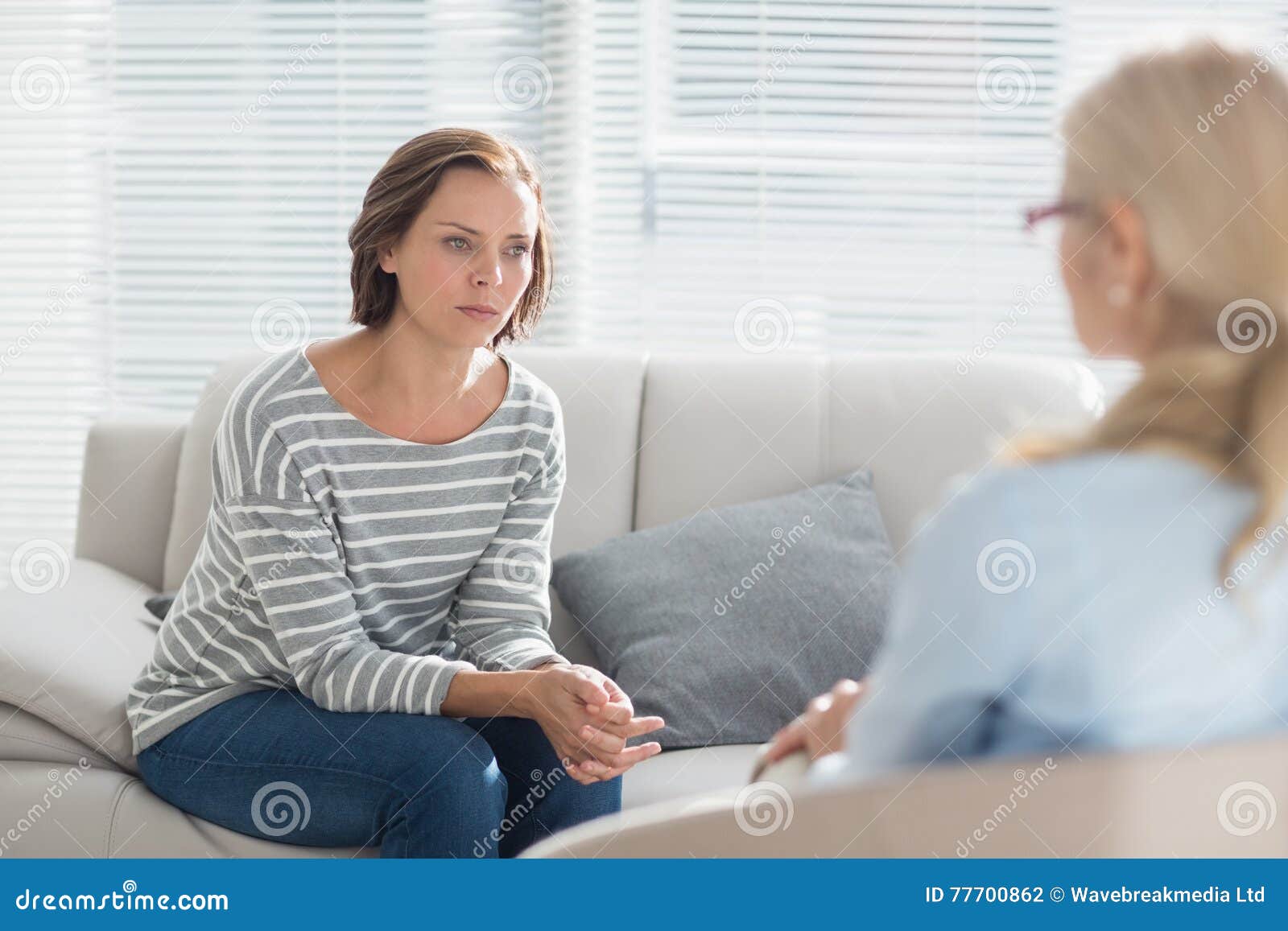 Woman Talking To Her Therapist Stock Photo - Image of advice, people ...