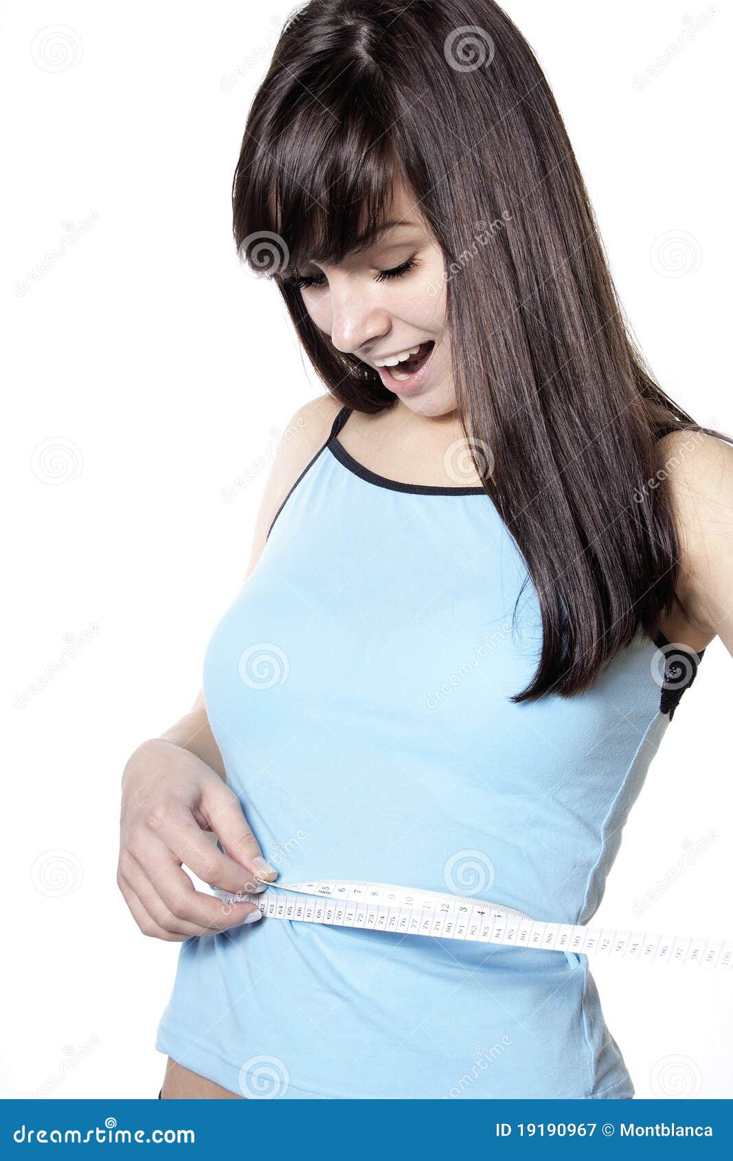 Woman with tape-measure stock image. Image of inches - 19190967