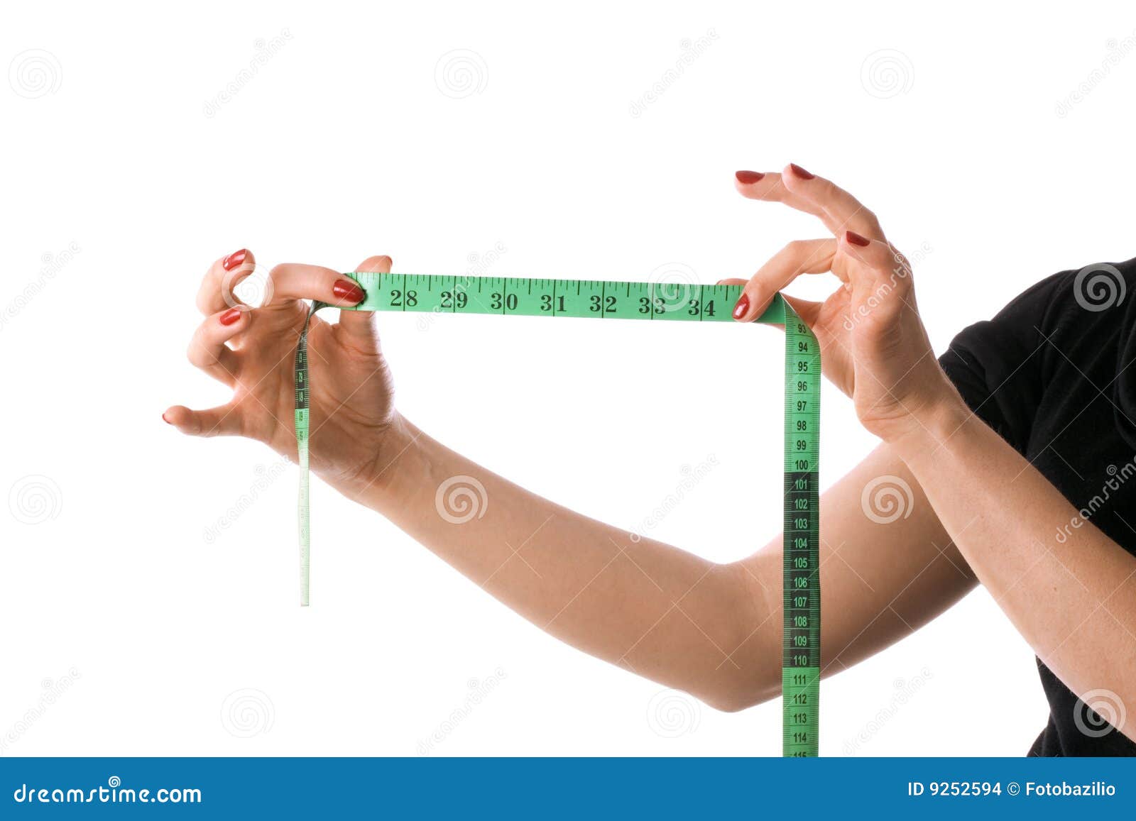 Woman with Tape Measure stock photo. Image of woman, tape - 9252594
