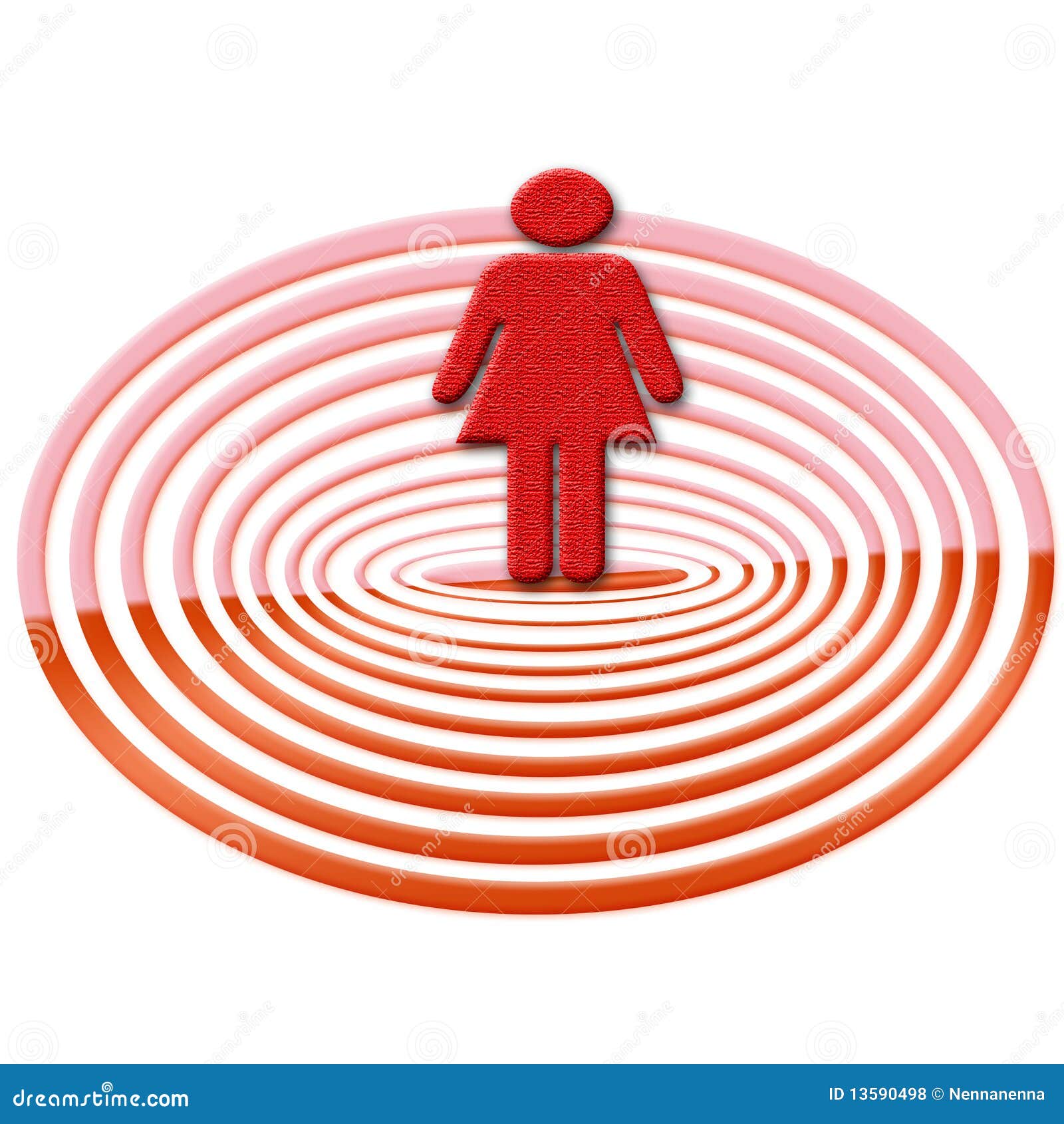 Woman target stock illustration. Illustration of female - 13590498