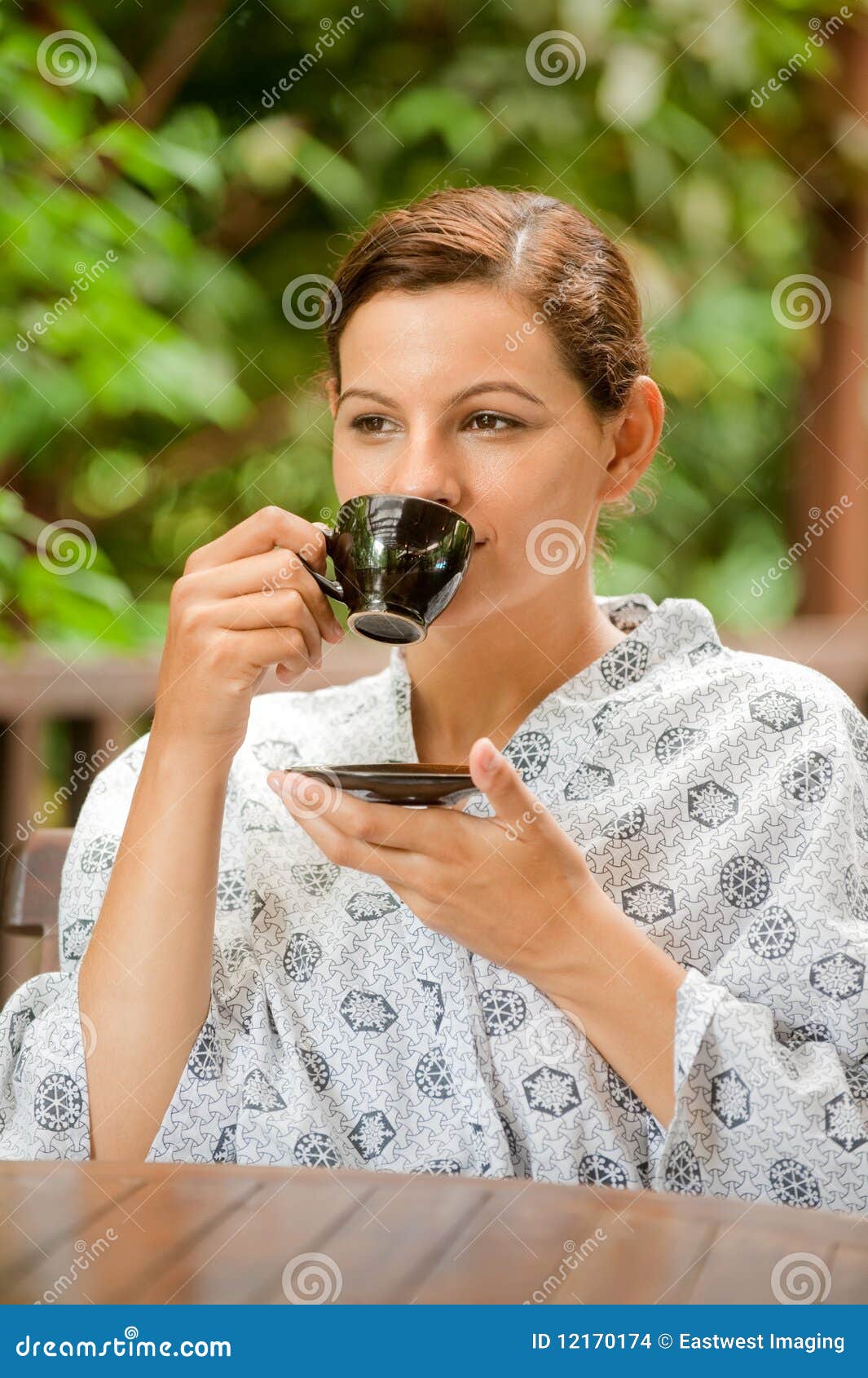 Woman with Tea stock photo. Image of lady, attractive - 12170174