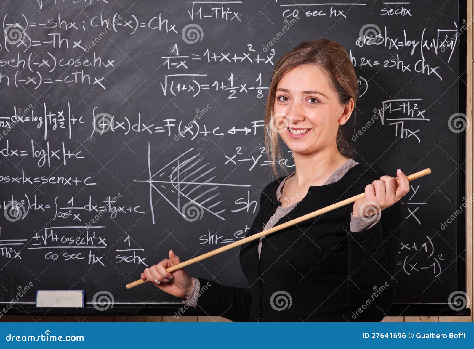 Woman teacher stock photo. Image of board, indoor, class - 27641696
