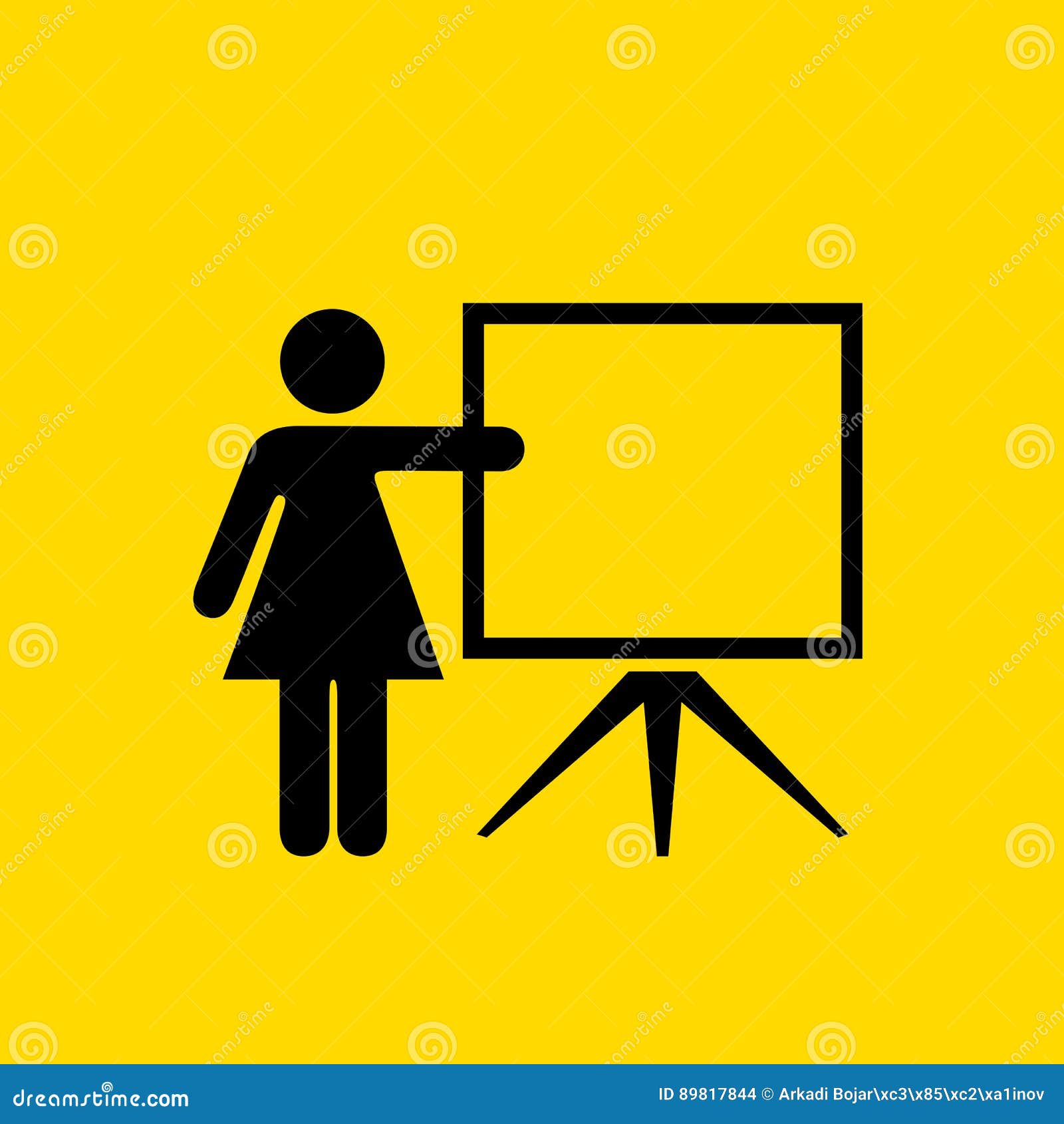 Woman teacher vector icon stock vector. Illustration of idea - 89817844
