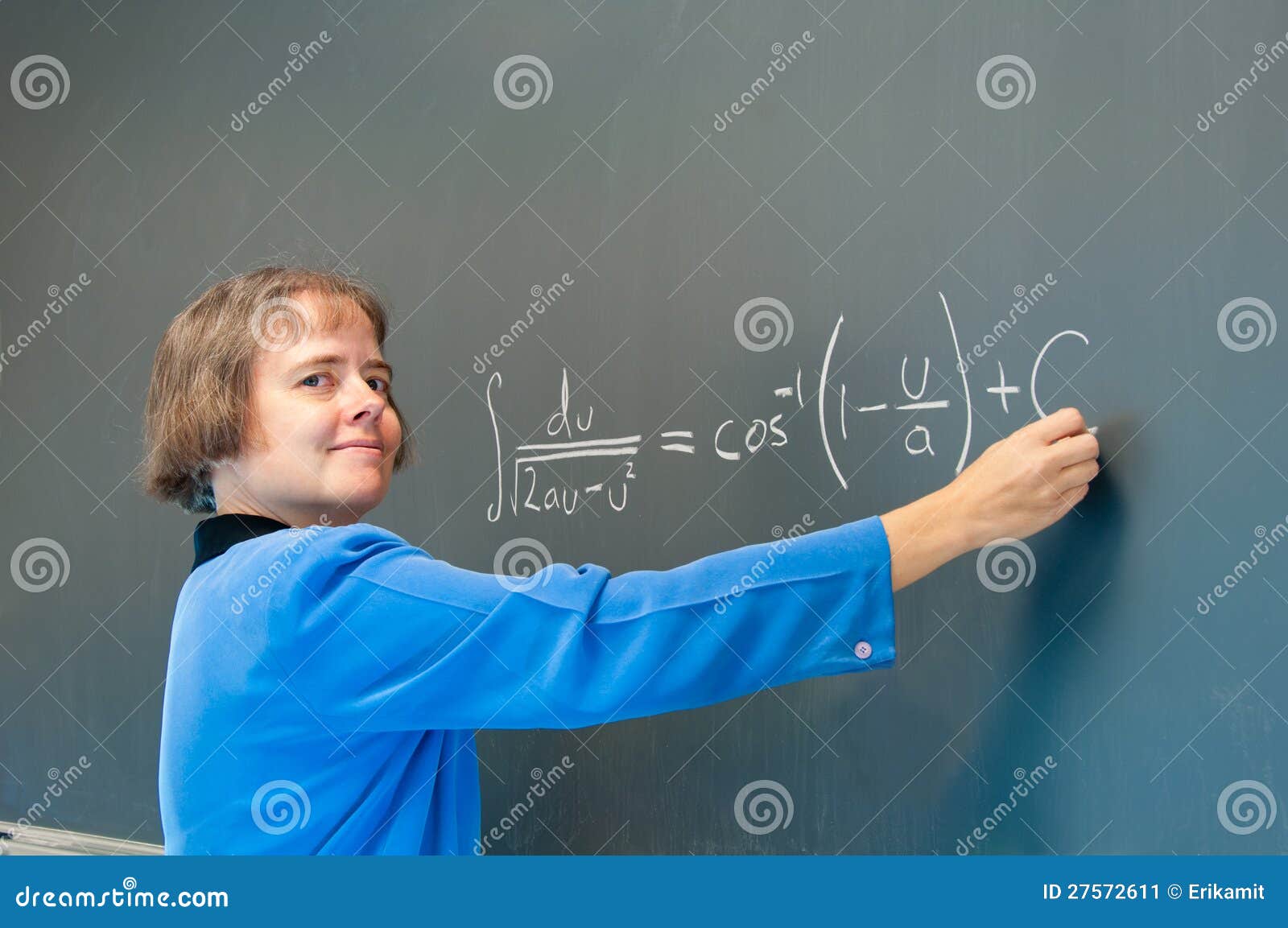 Woman teaching calculus stock image. Image of blue, smart - 27572611