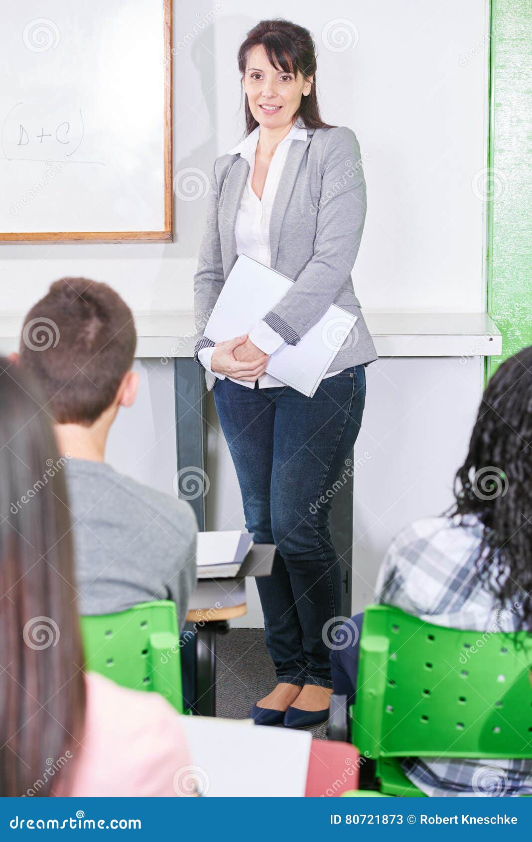 Woman Teaching Her High School Students Stock Image - Image of learn ...
