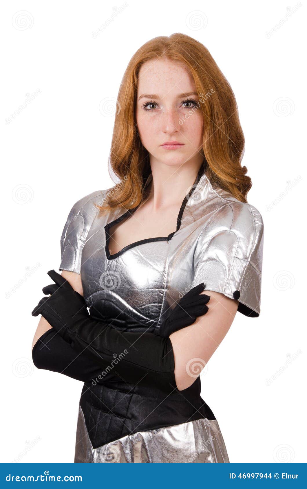 Woman in Tech Concept Isolated Stock Photo - Image of cyborg, clothing ...