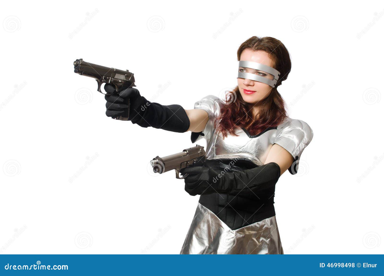 Woman in Tech Concept Isolated Stock Photo - Image of futuristic ...