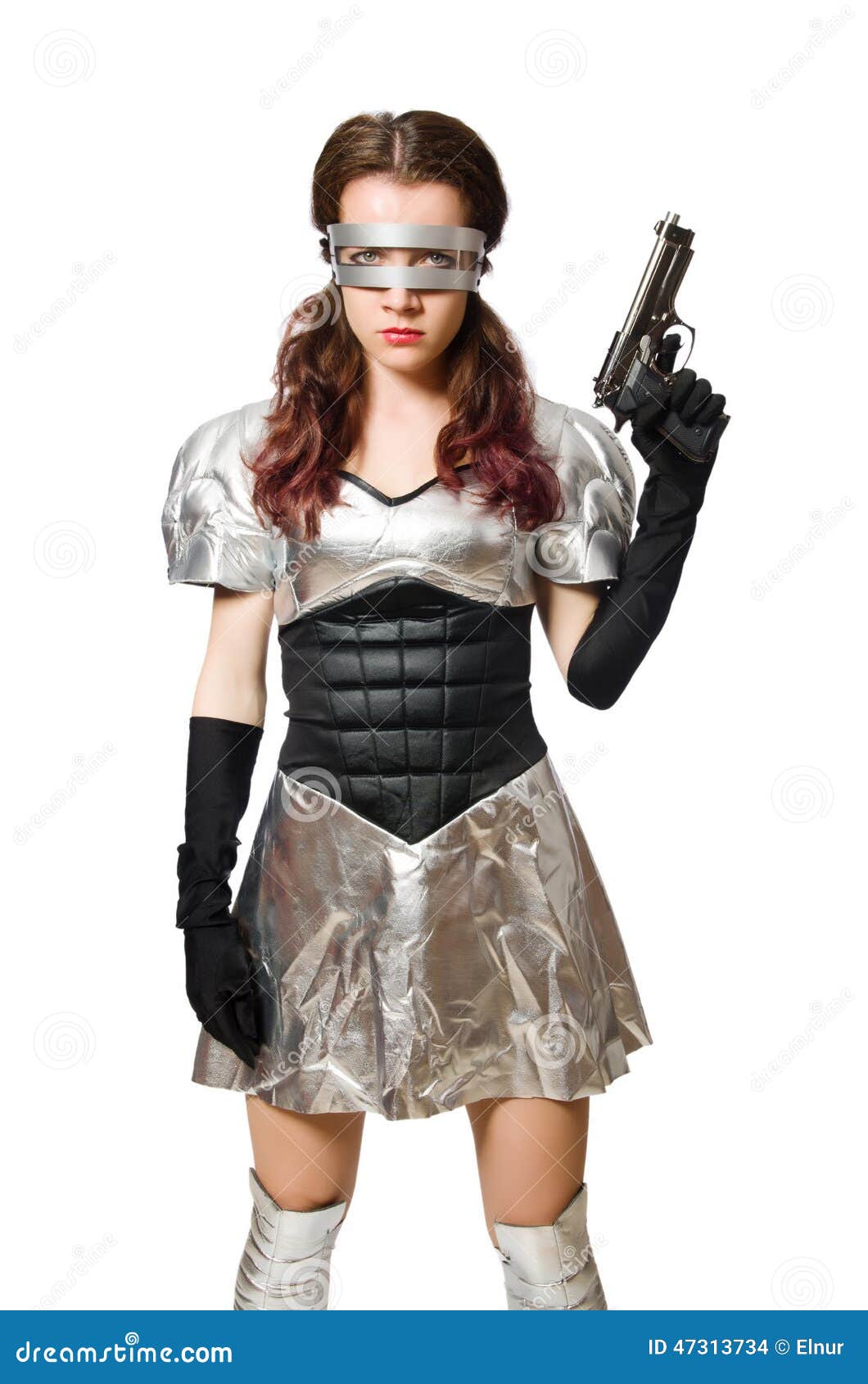 Woman in Tech Concept Isolated Stock Photo - Image of female ...