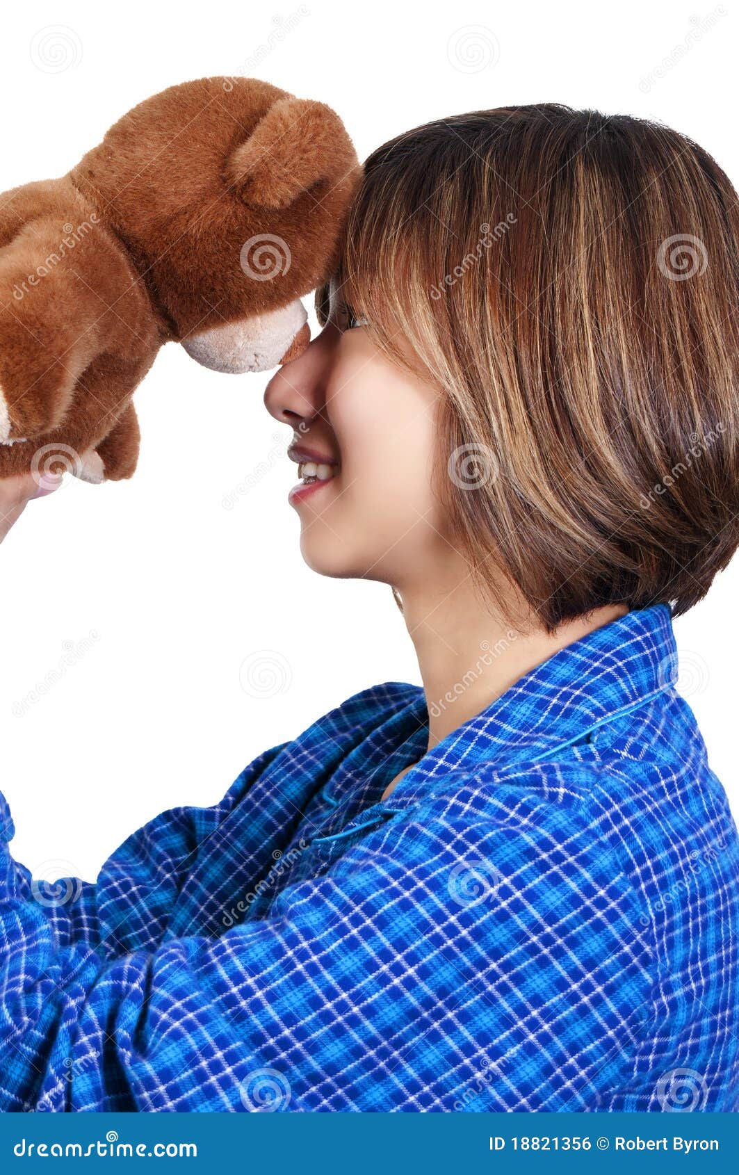 Woman with Teddy Bear stock photo. Image of beauty, chinese - 18821356