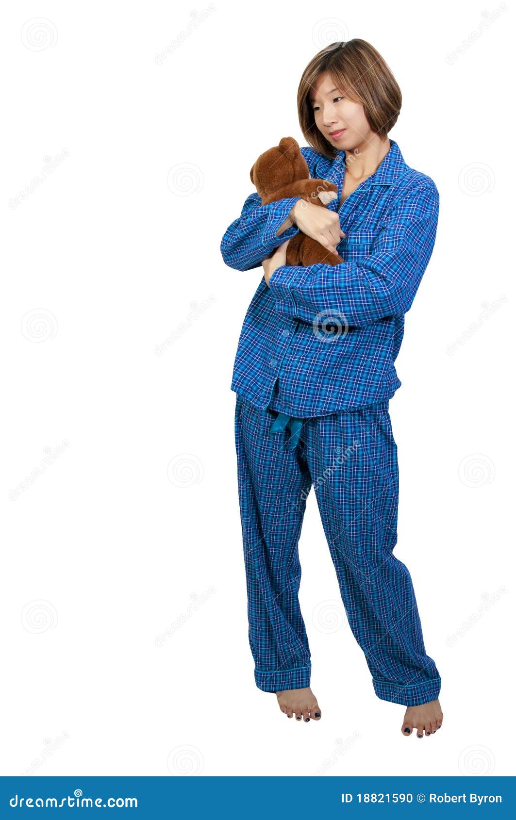 Woman with Teddy Bear stock photo. Image of innocence - 18821590
