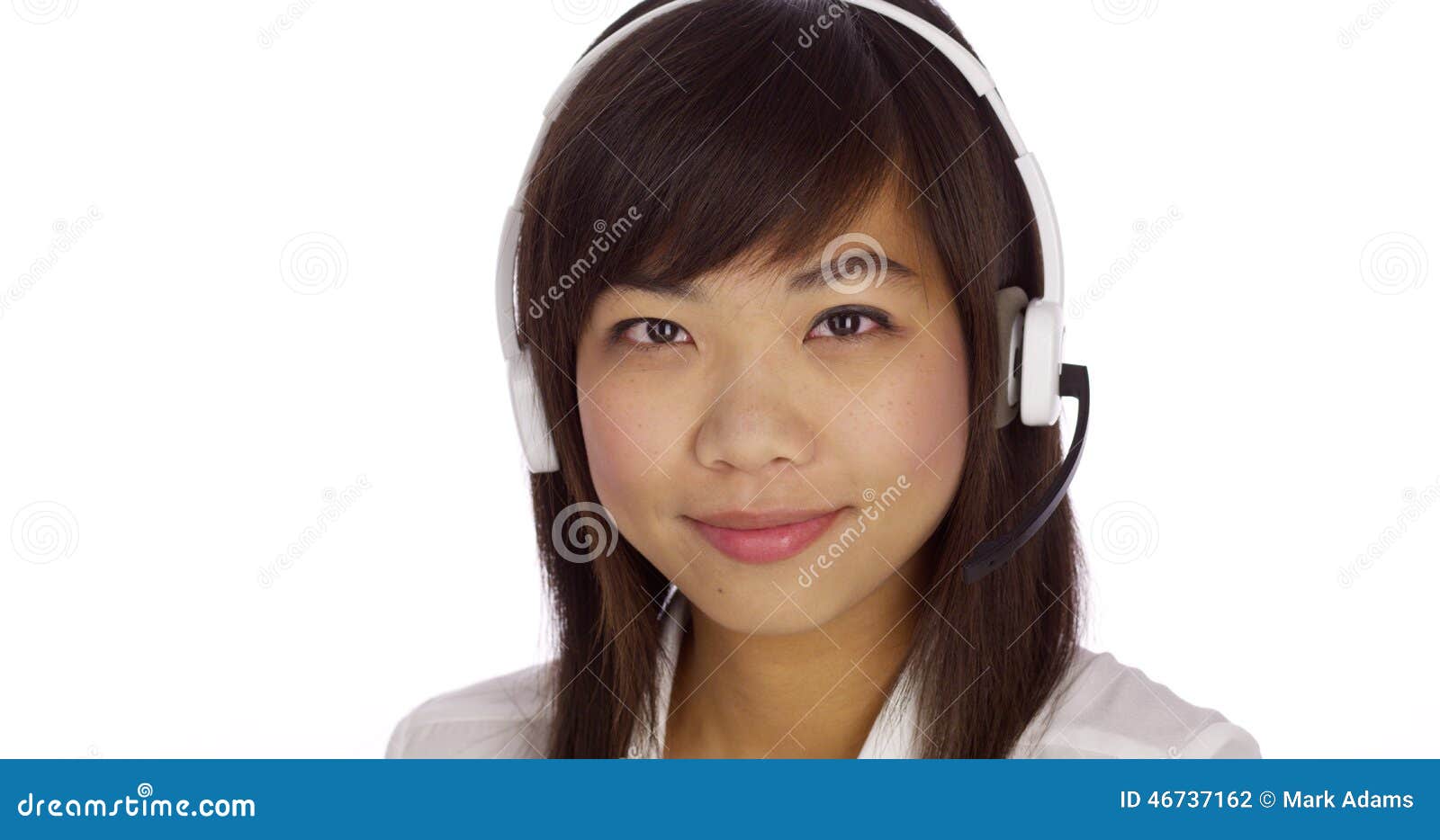 Woman Telemarketer Looking at Camera Stock Photo - Image of happy ...