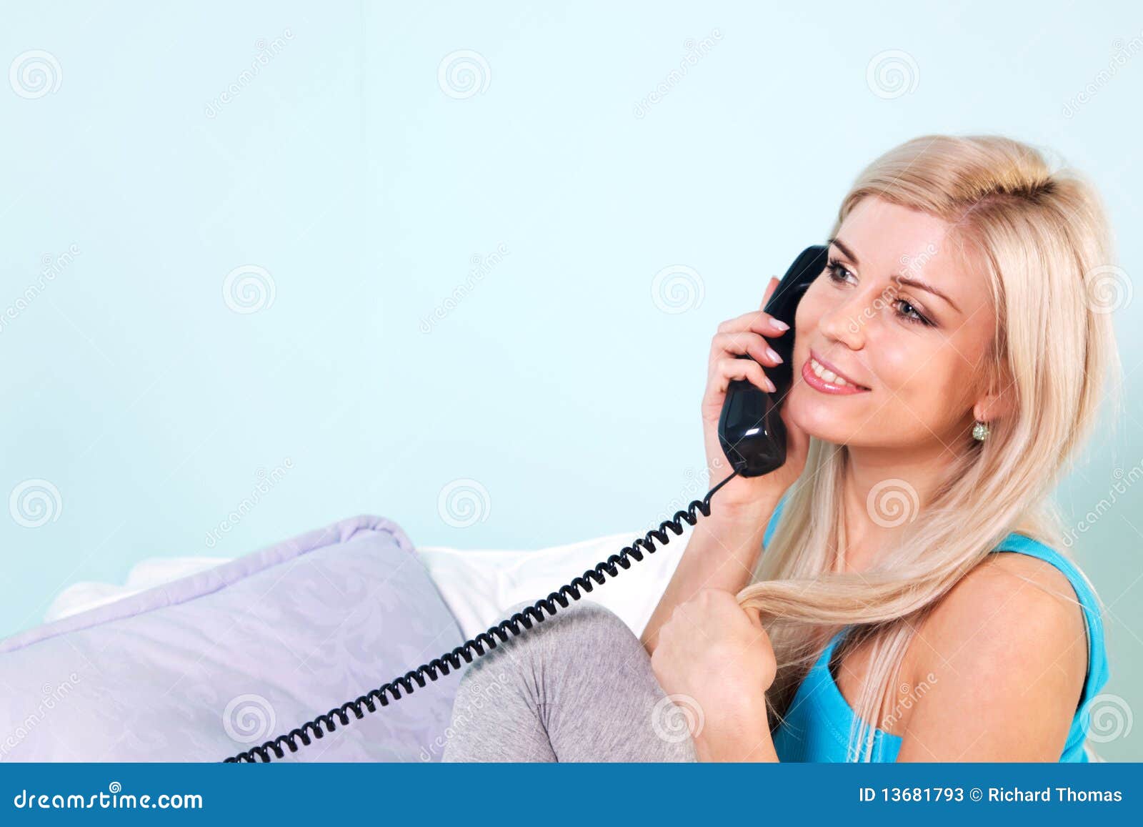 Woman on the telephone stock image. Image of people, portrait - 13681793