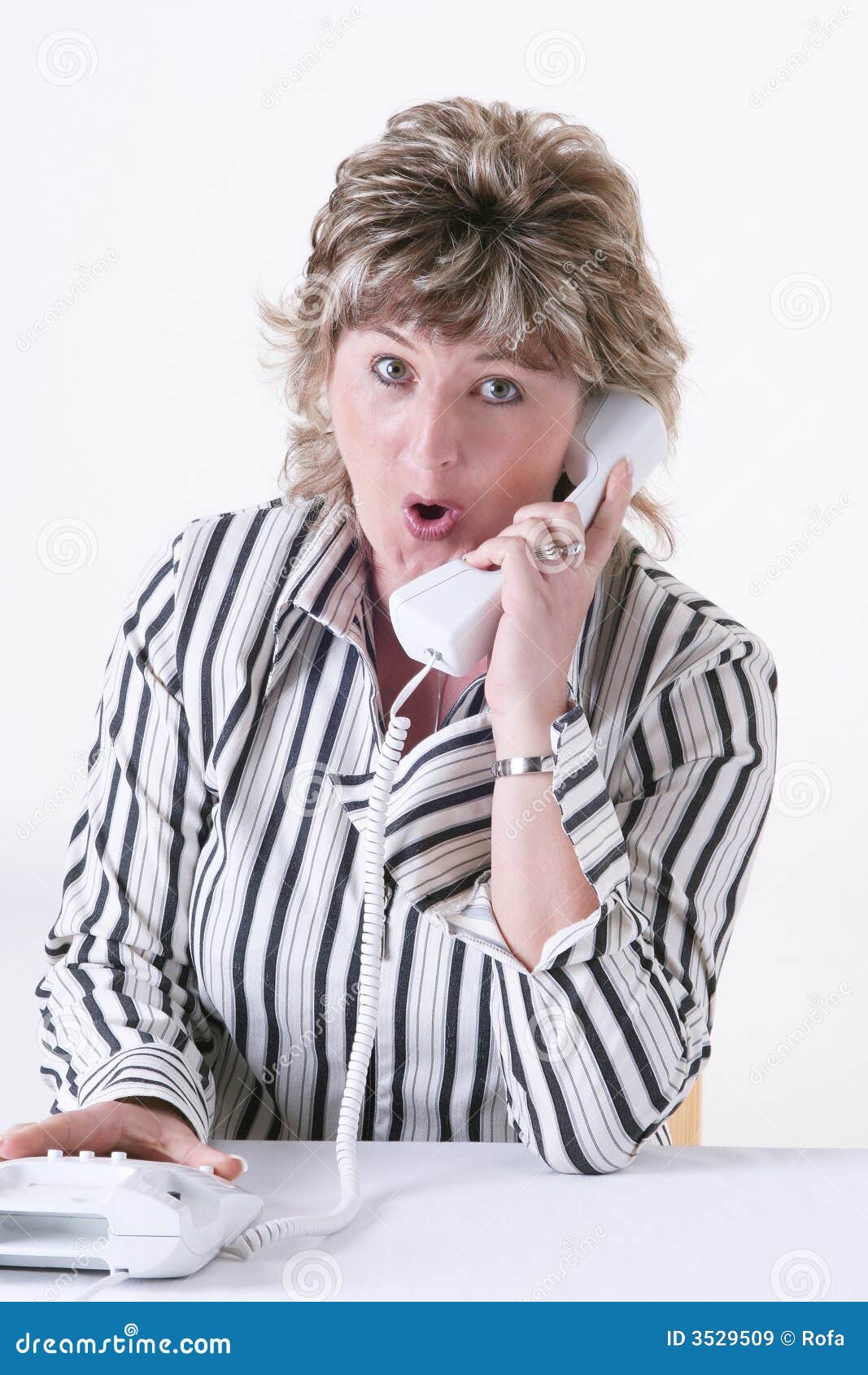 Woman on telephone stock image. Image of talk, middle - 3529509