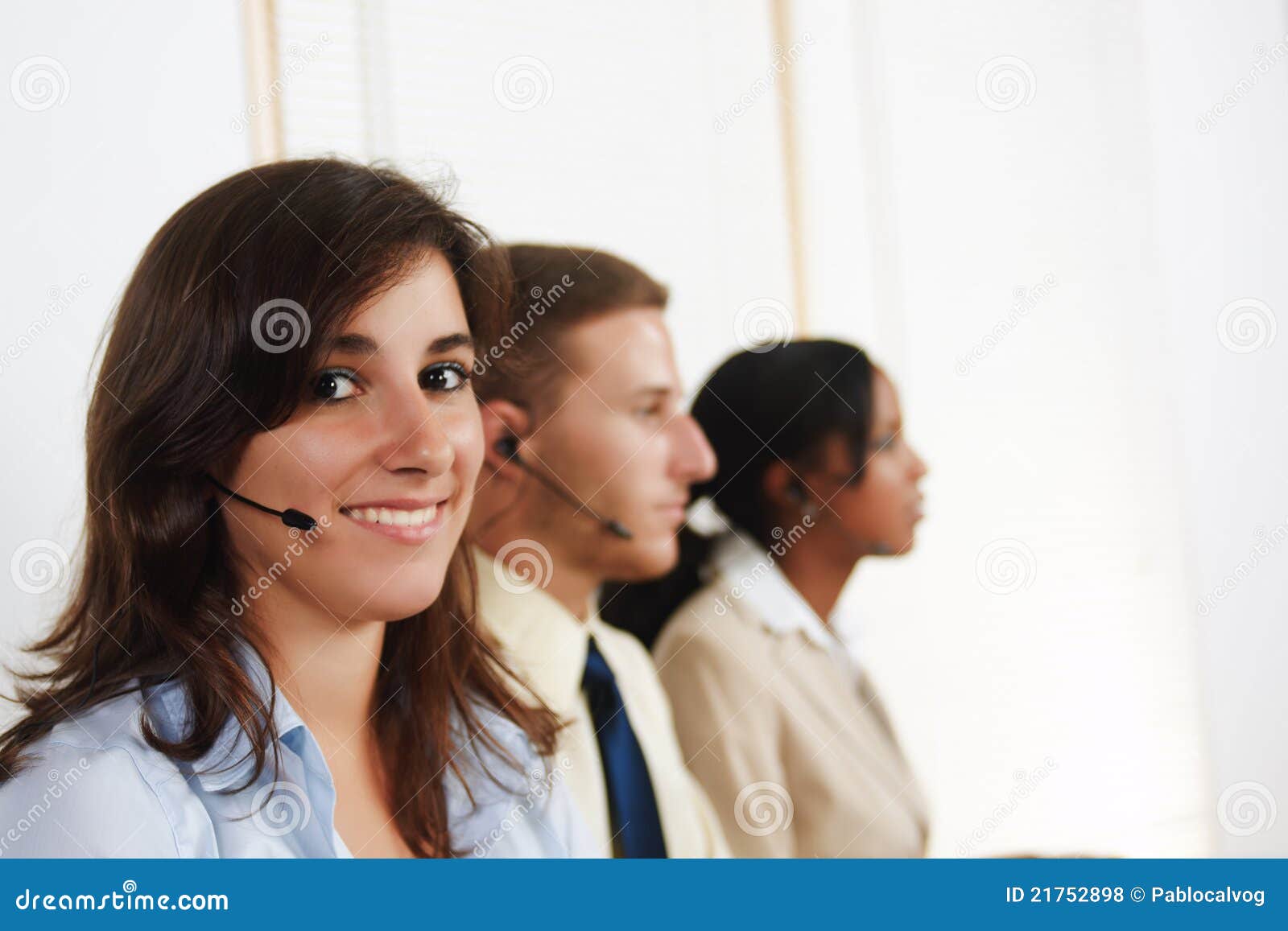 Woman telephone operator stock photo. Image of call, helpline - 21752898
