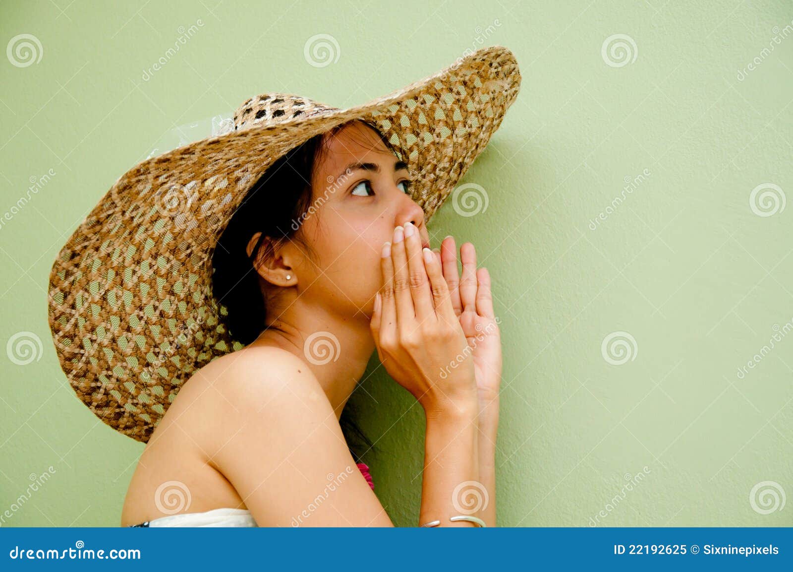 Woman telling a secret stock image. Image of call, news - 22192625
