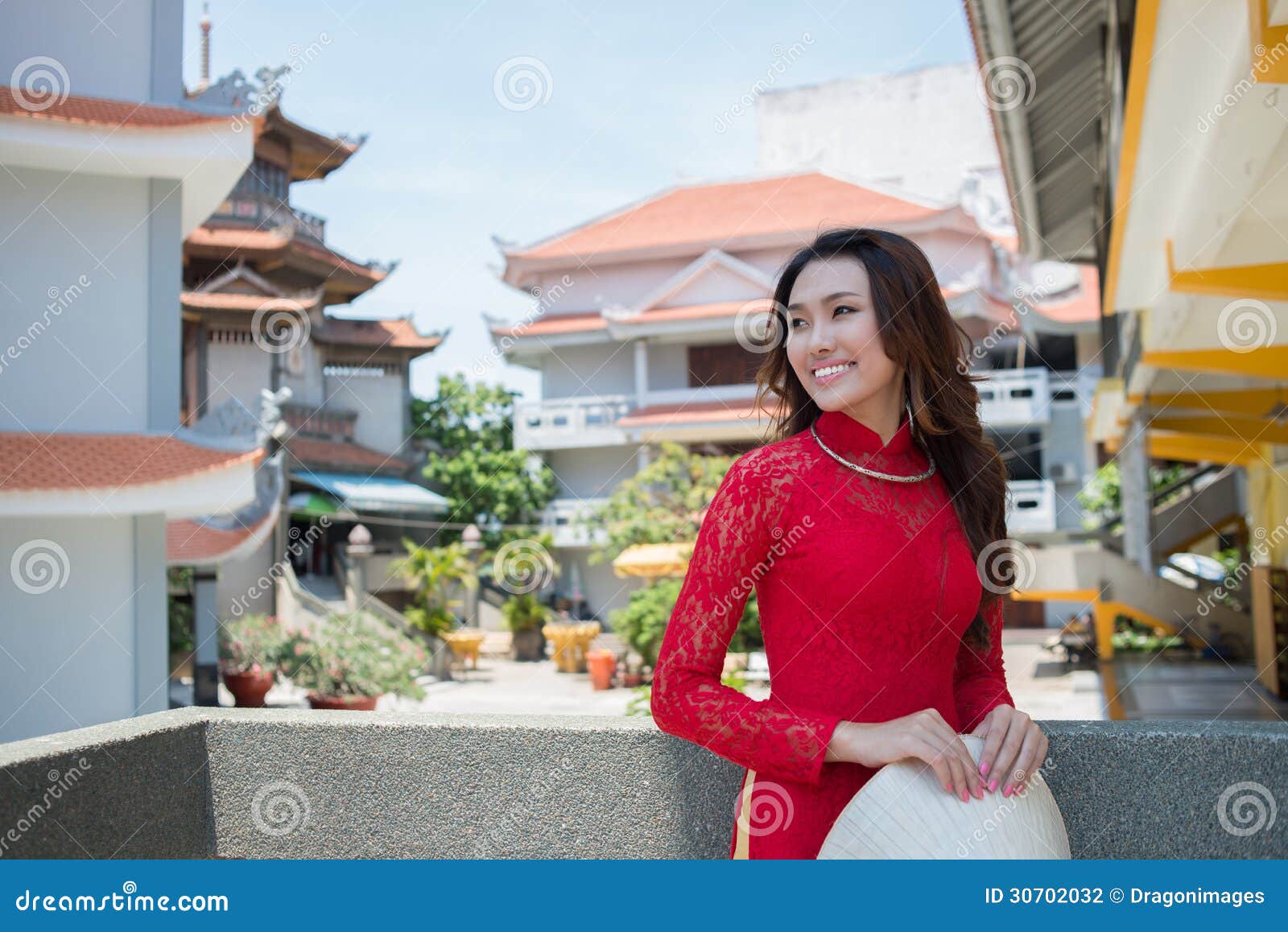 Woman in temple stock photo. Image of culture, beautiful - 30702032