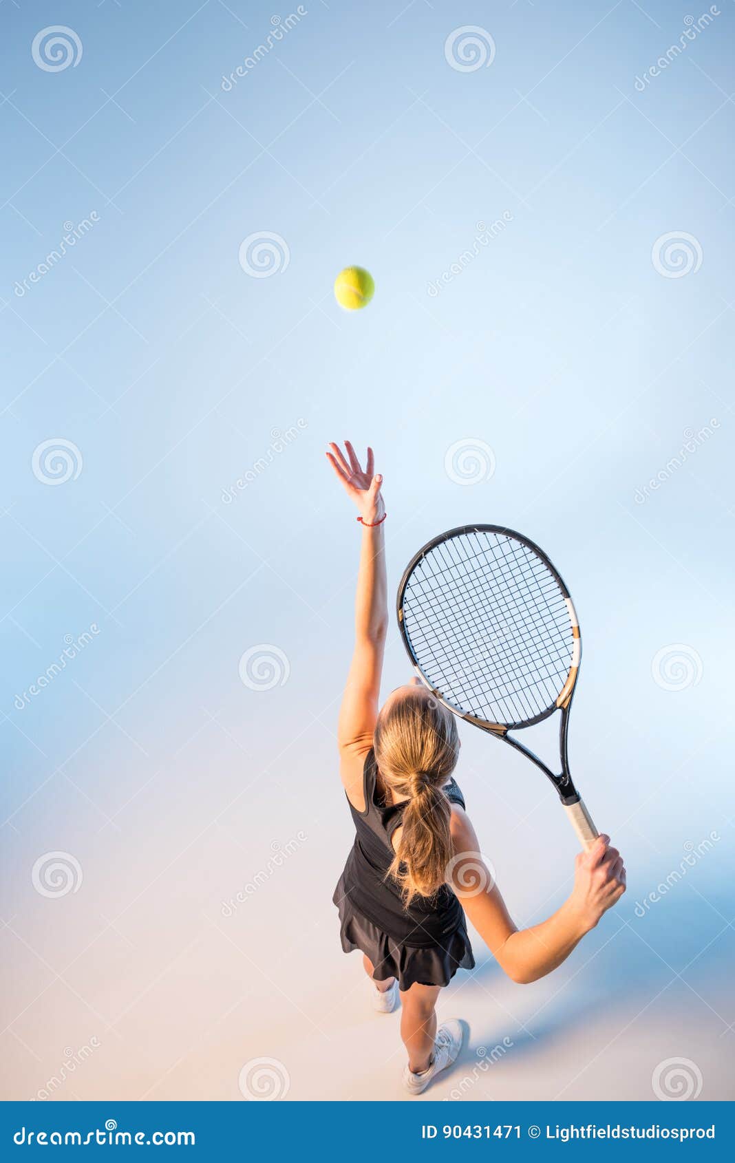 Woman with tennis racket stock image. Image of sportswear - 90431471