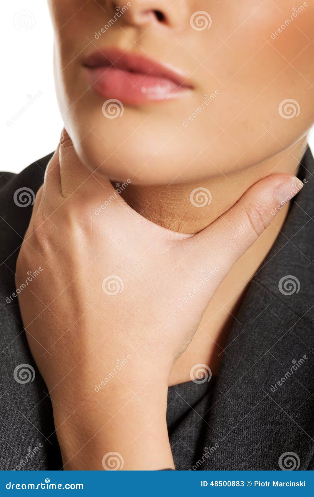 Woman with Terrible Throat Pain Stock Image - Image of gorgeous, care ...
