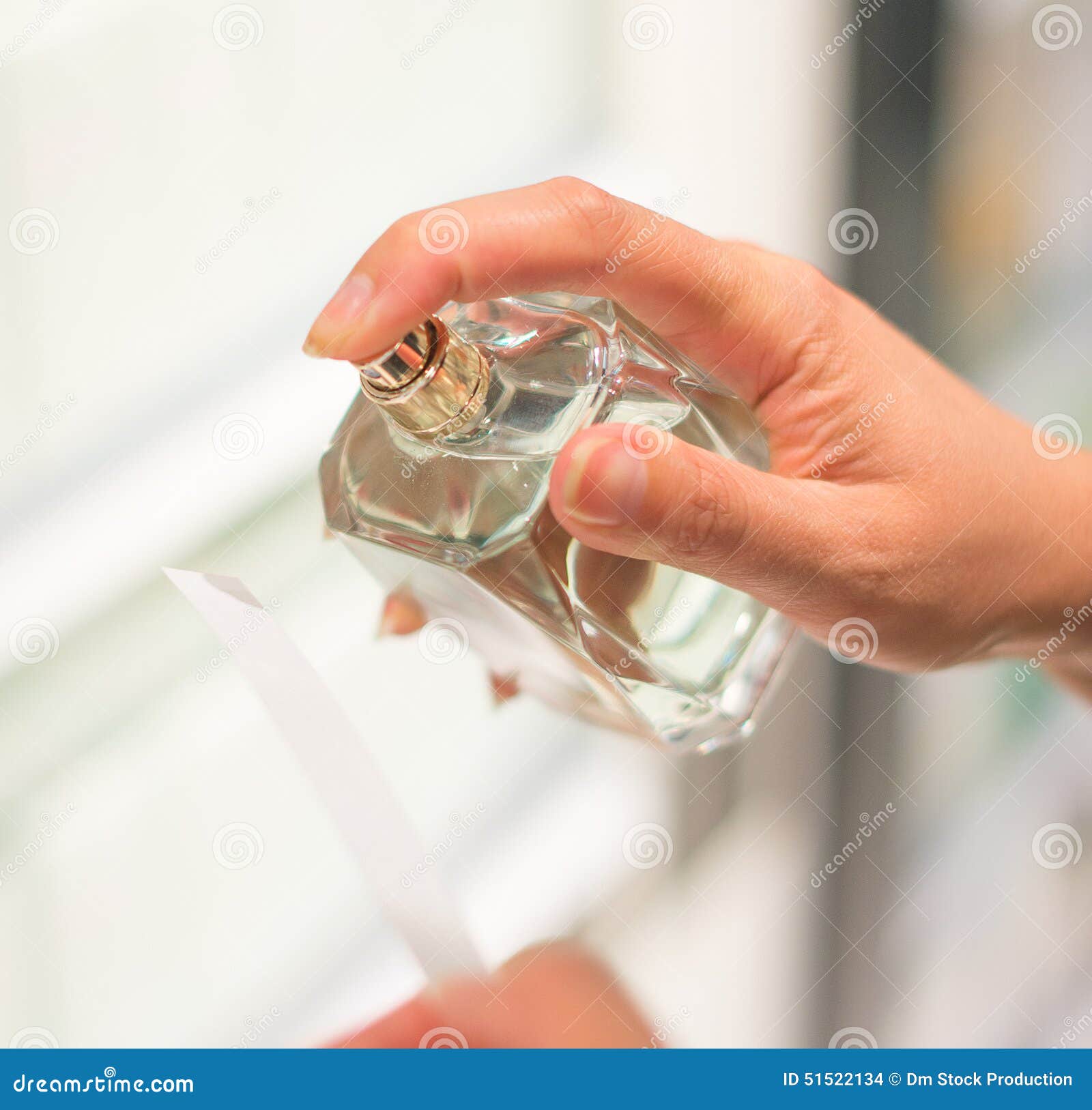 Woman testing perfume. stock photo. Image of essence - 51522134