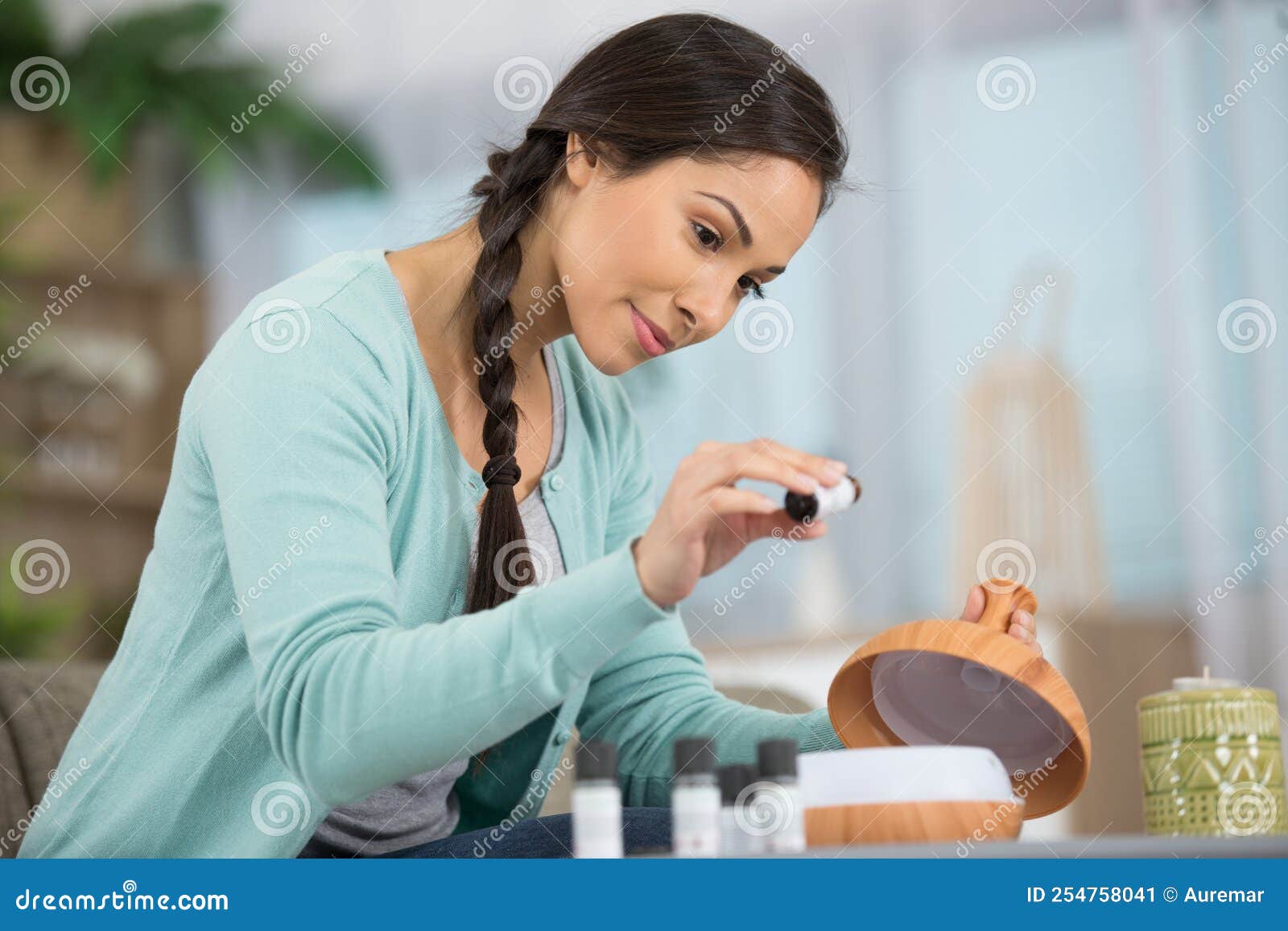Woman Testing Set with Citrus Essential Oils Stock Image - Image of ...