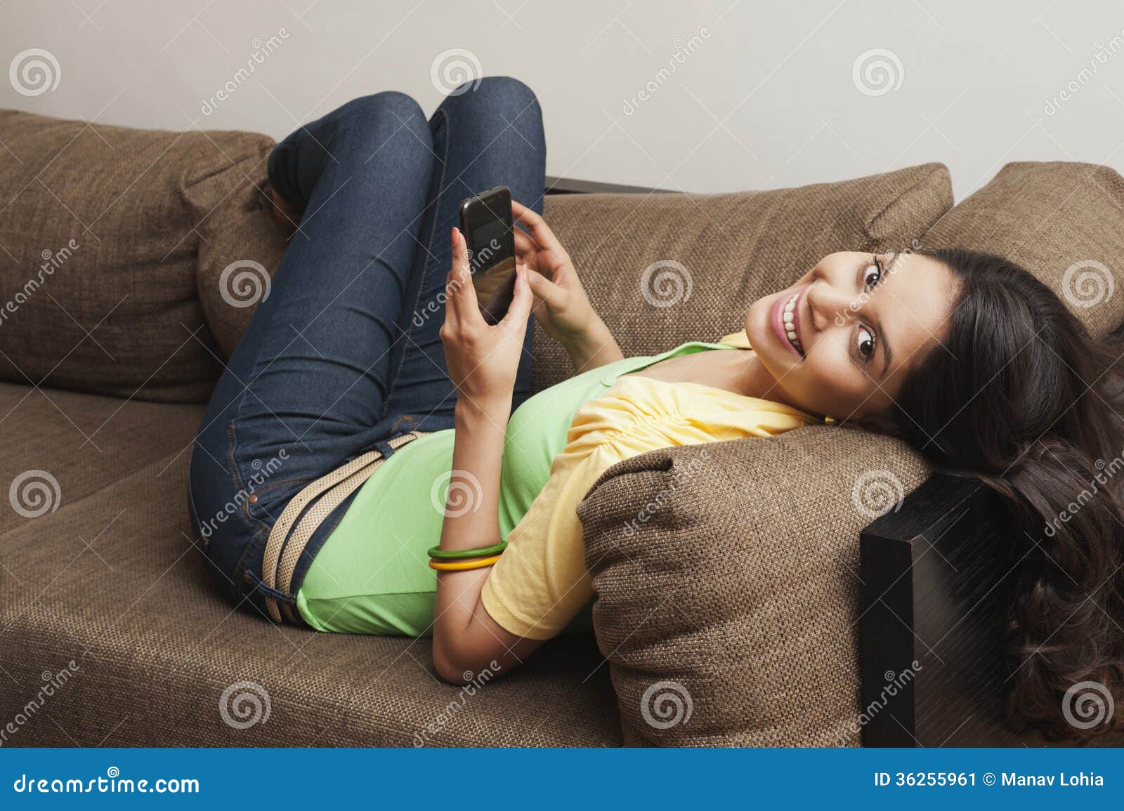 Woman Text Messaging On Mobile Phone Stock Image Image Of Adult
