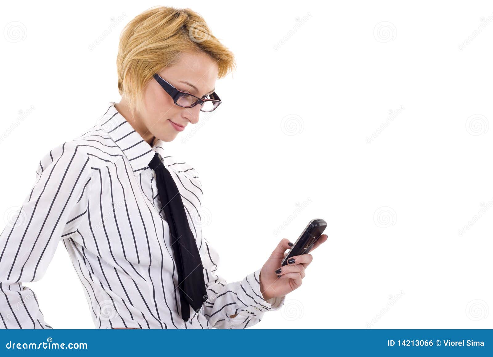 Woman texting stock photo. Image of blond, communication - 14213066