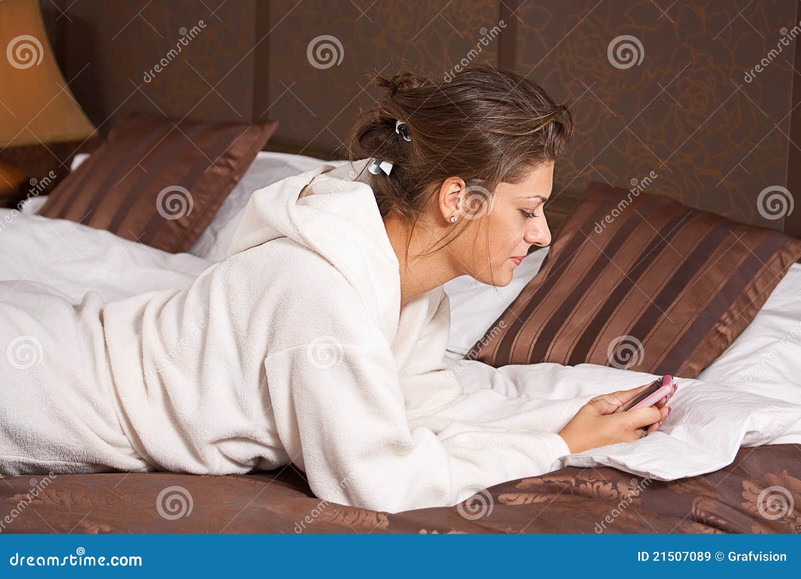 Woman texting stock image. Image of charming, attractive - 21507089